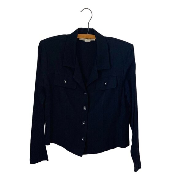 Christy Lyn | Tops | Vintage Christy Lyn Black Button Down Blouse ...